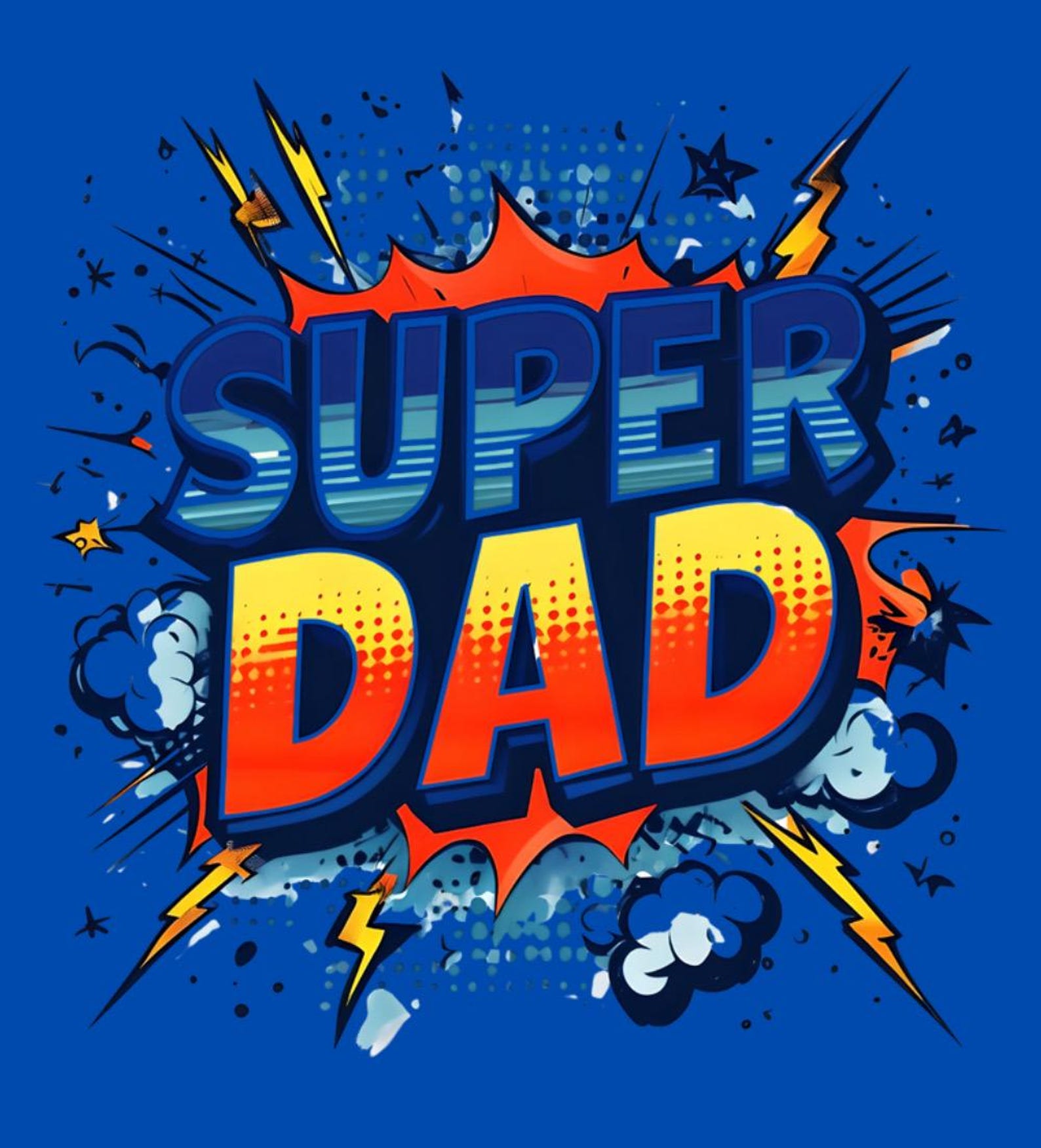 Super Dad Comic Book Style Graphic Father’s Day - Digital Download PNG ...