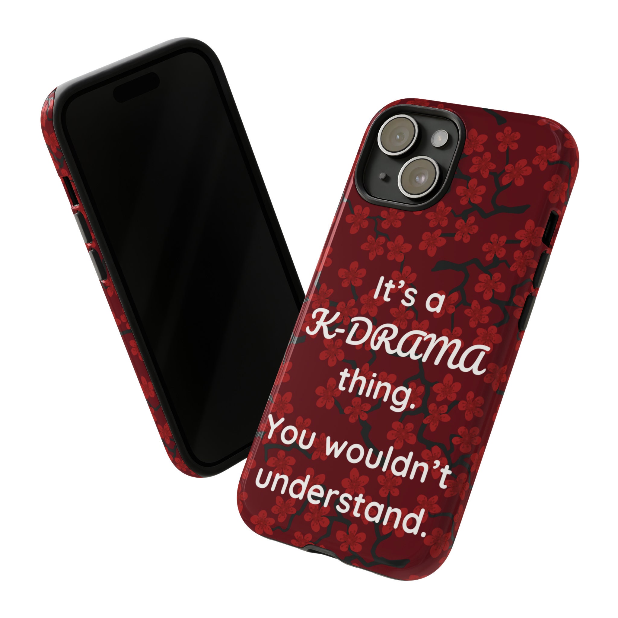 K-drama and Cherry Blossoms Phone Case, Tough Case, Funny K-drama Case ...