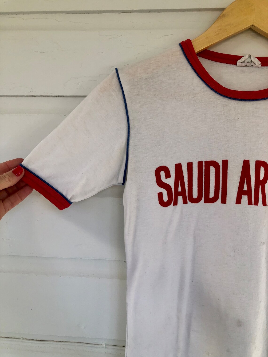 Vintage 1970's El-faleh Saudi Arabia Ringer T-shirt Size 40 - Etsy