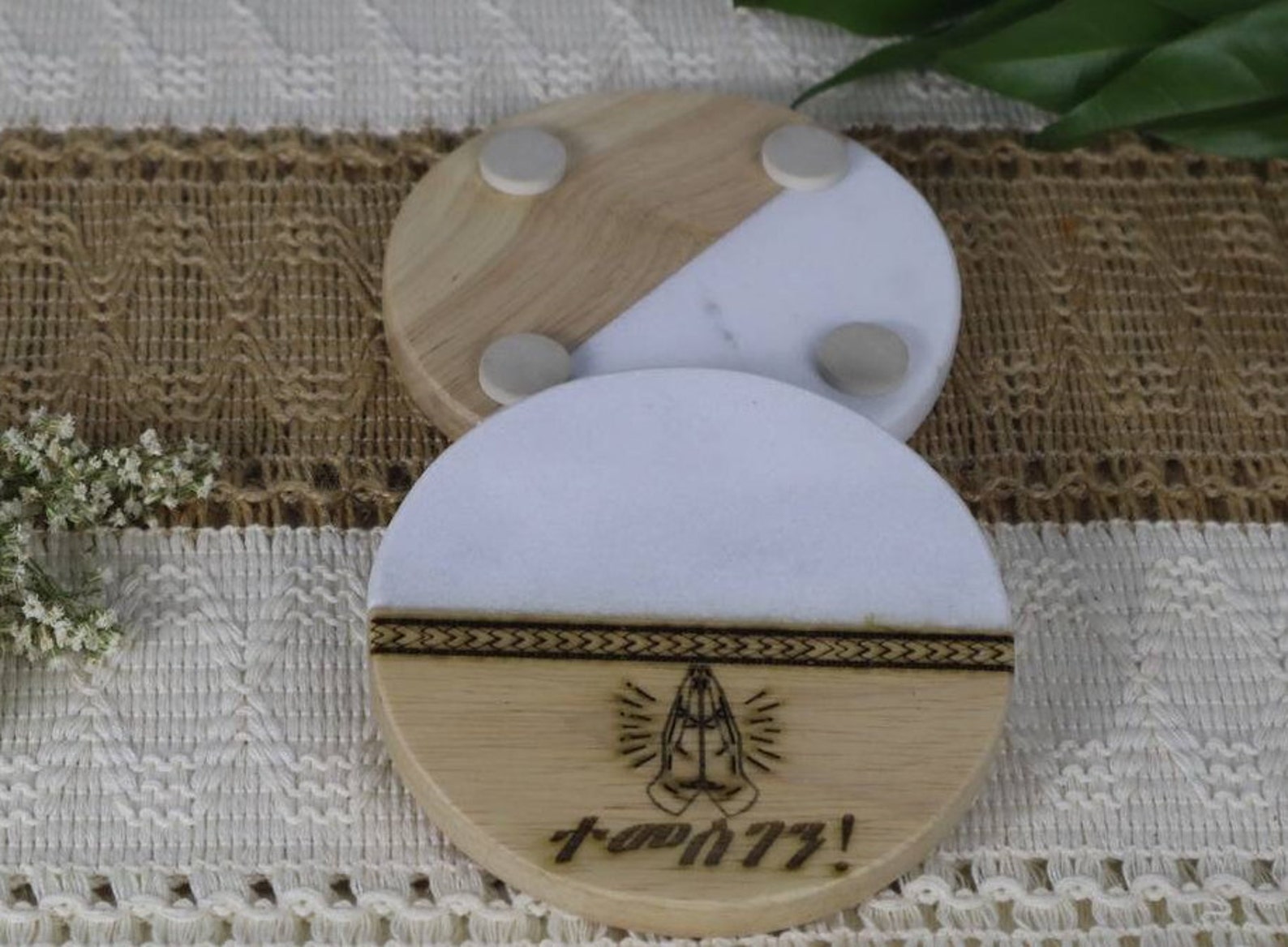 Personalized Half Marble Engraved Coasters| Custom| Wedding ...