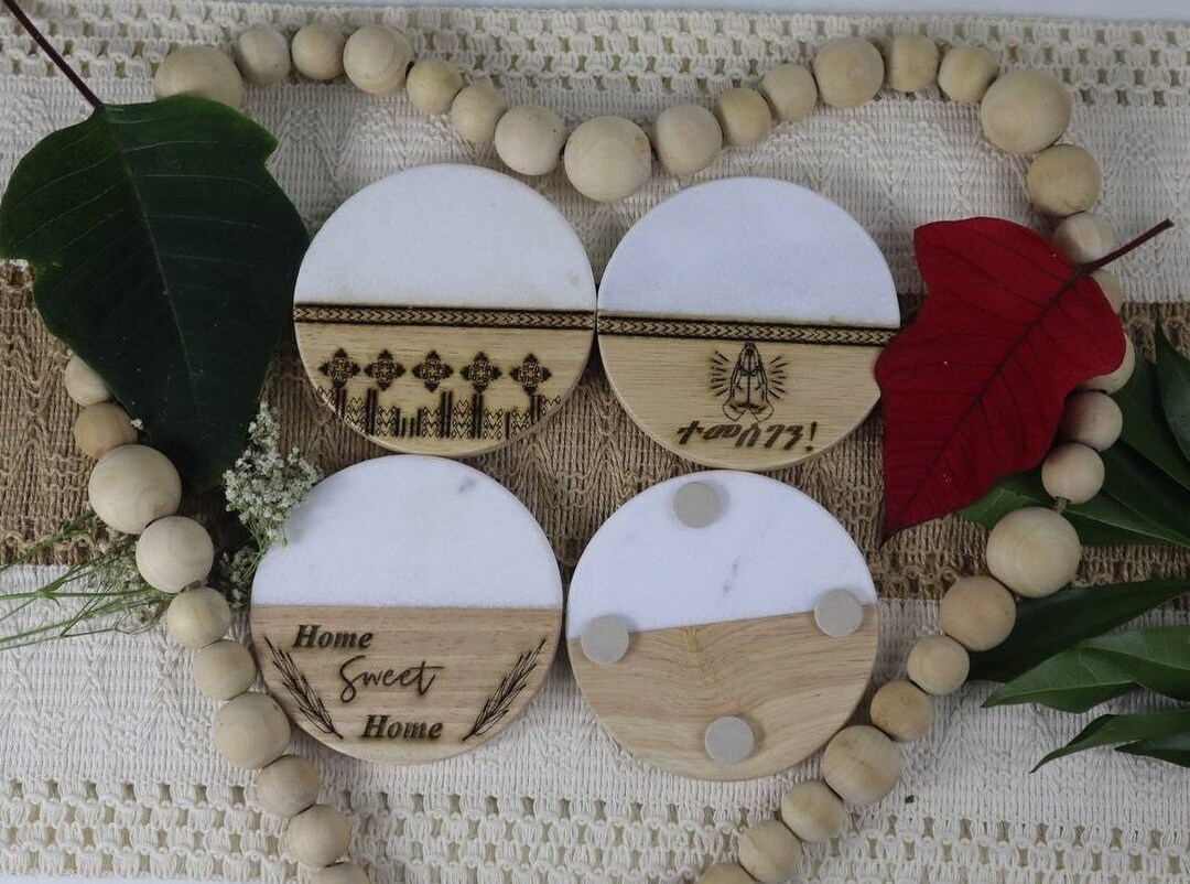 Personalized Half Marble Engraved Coaster - Etsy