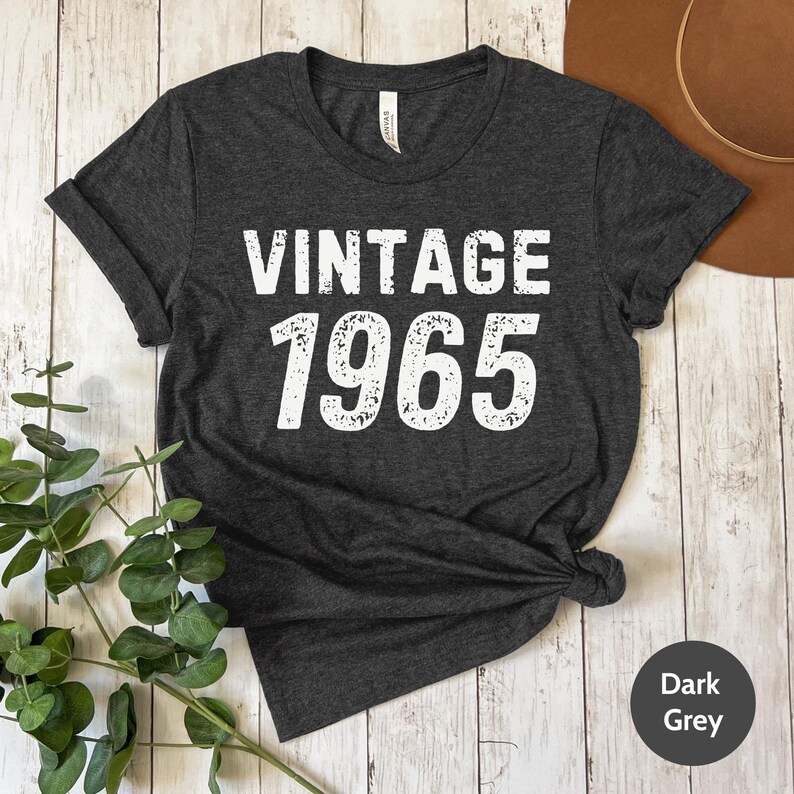 60th Birthday Gift, Over 60 Birthday Tshirt, Funny 60th Birthday, 1965 ...