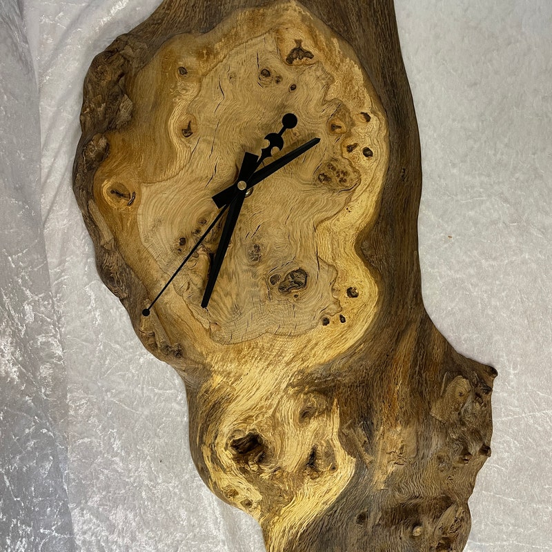 Turned Wood Clock - Etsy