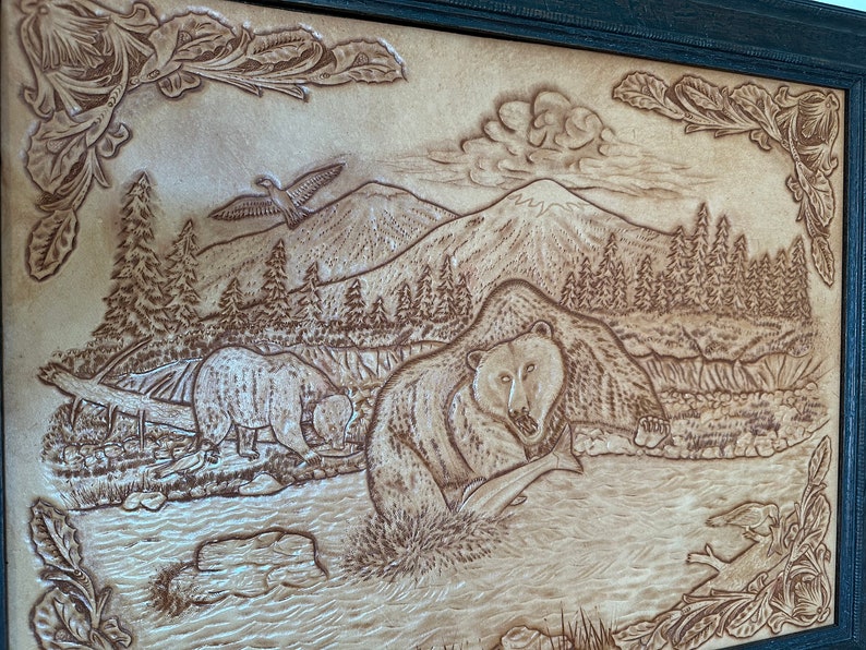 Hand Tooled Leather Art - Etsy