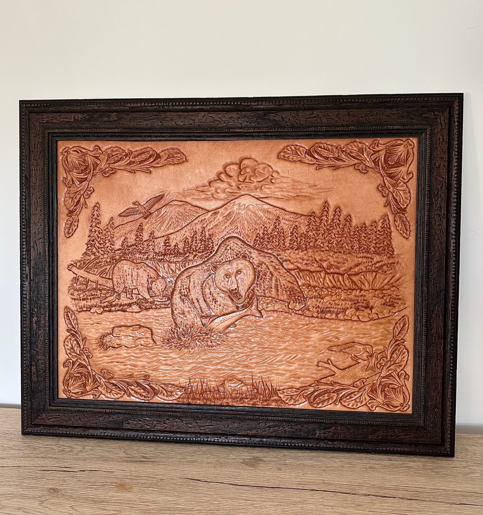 Hand Tooled Leather Art - Etsy