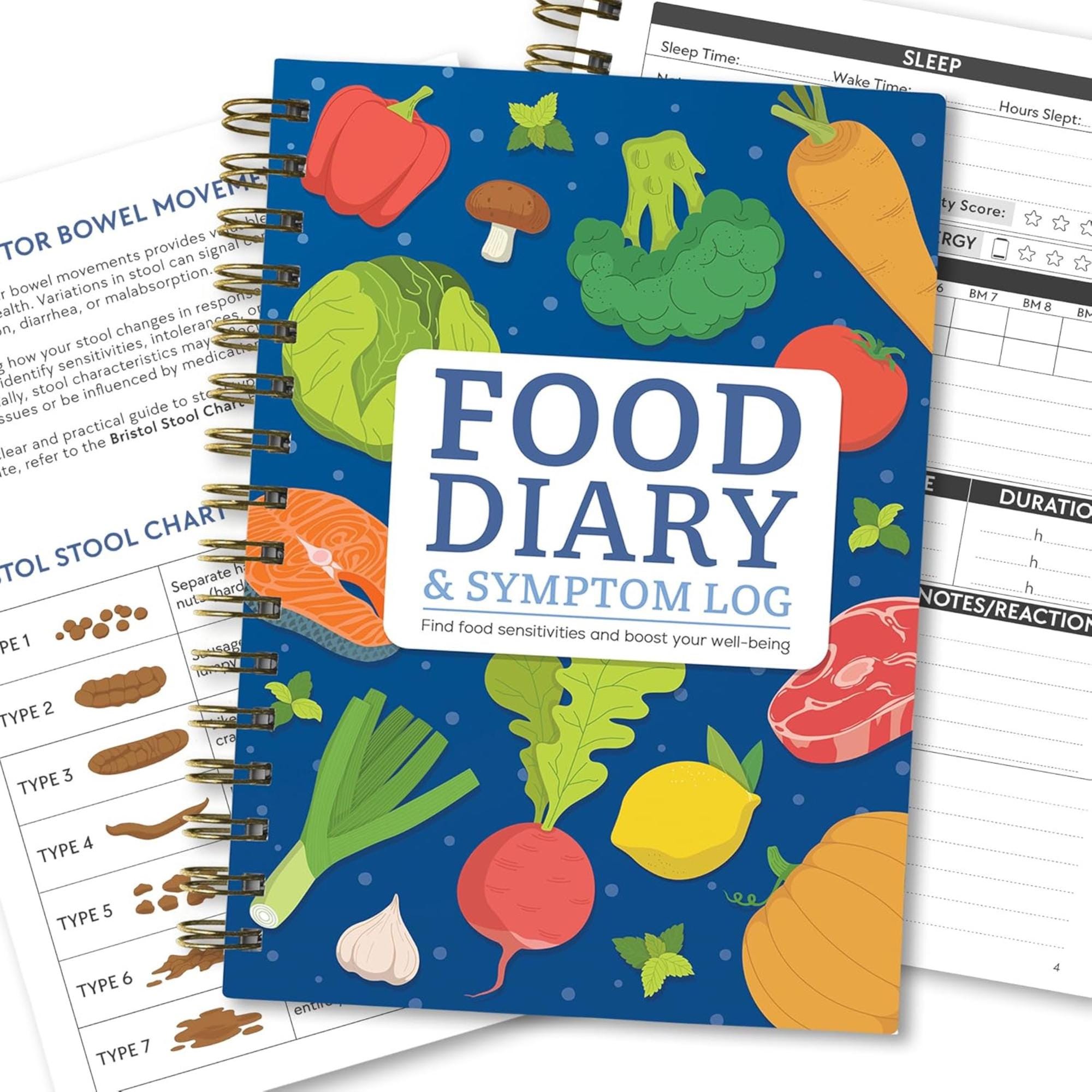 Food Diary & Symptom Tracker Log Book | A5 Gut Health Journal for IBS ...