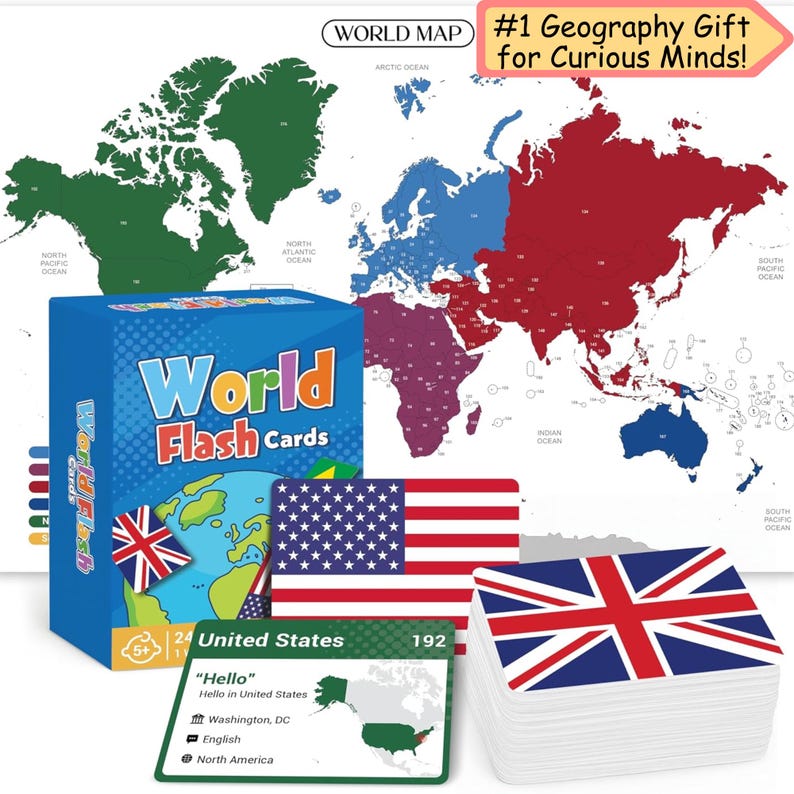 245 Flags of the World Flashcards – Country, Capital & Language ...