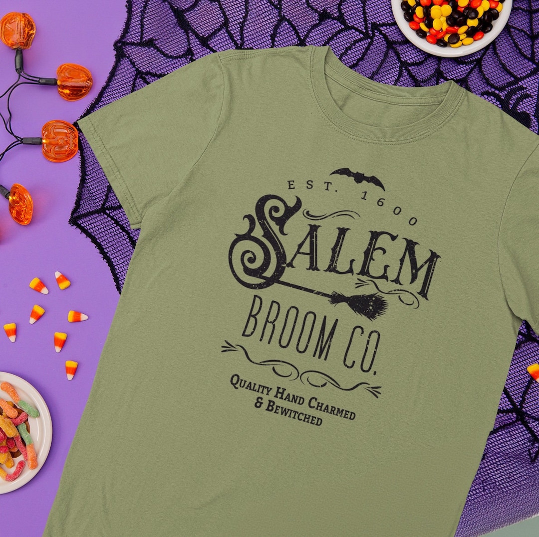 Salem Broom Co. Shirt, Halloween Salem Shirt, Vintage Salem Tshirt ...