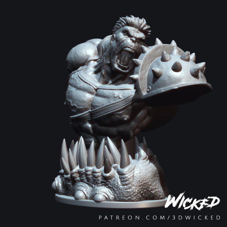 Hulk Resin 3d Printed Bust - Etsy