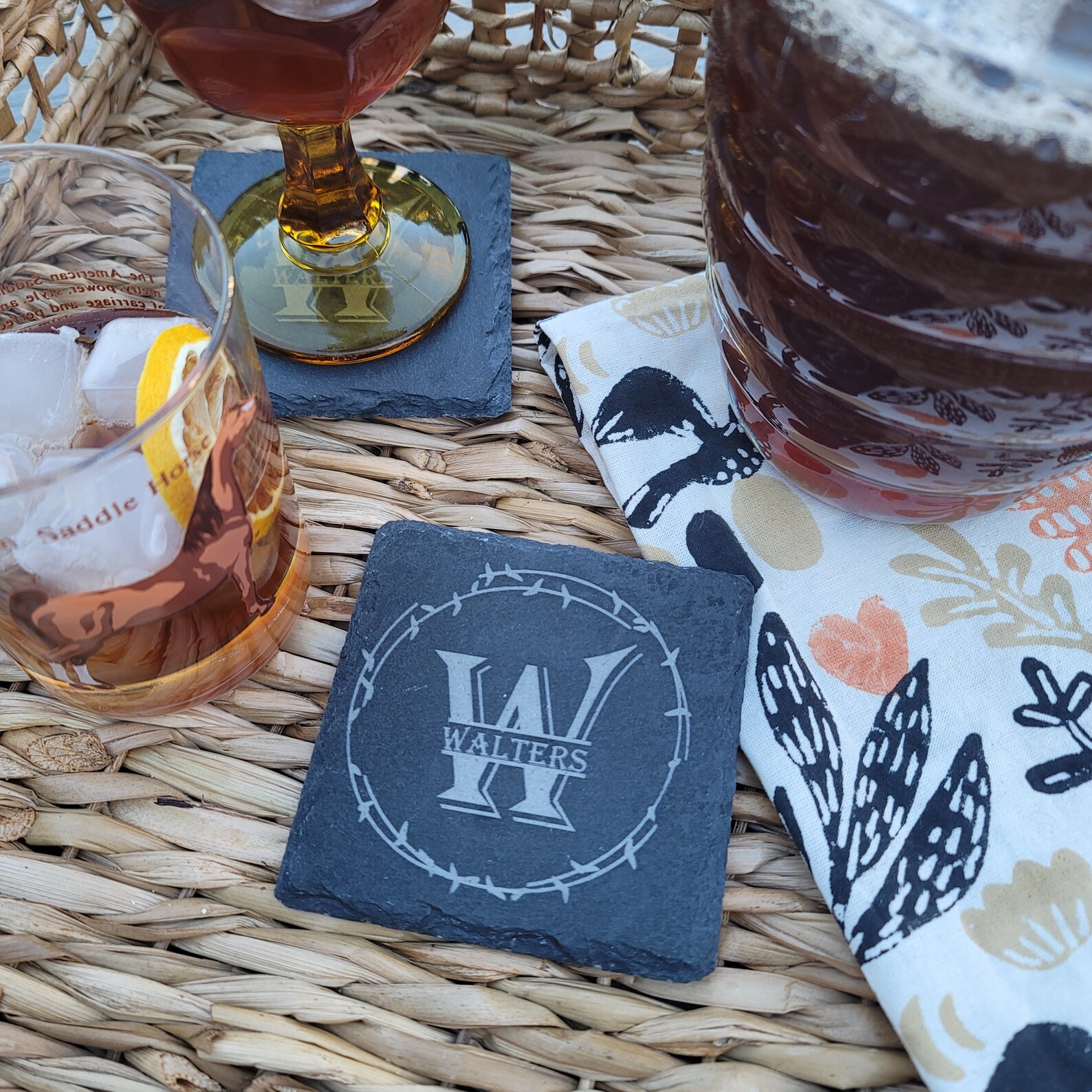 Personalized Stone Coasters, Custom Slate Coaster Sets, Personalized ...