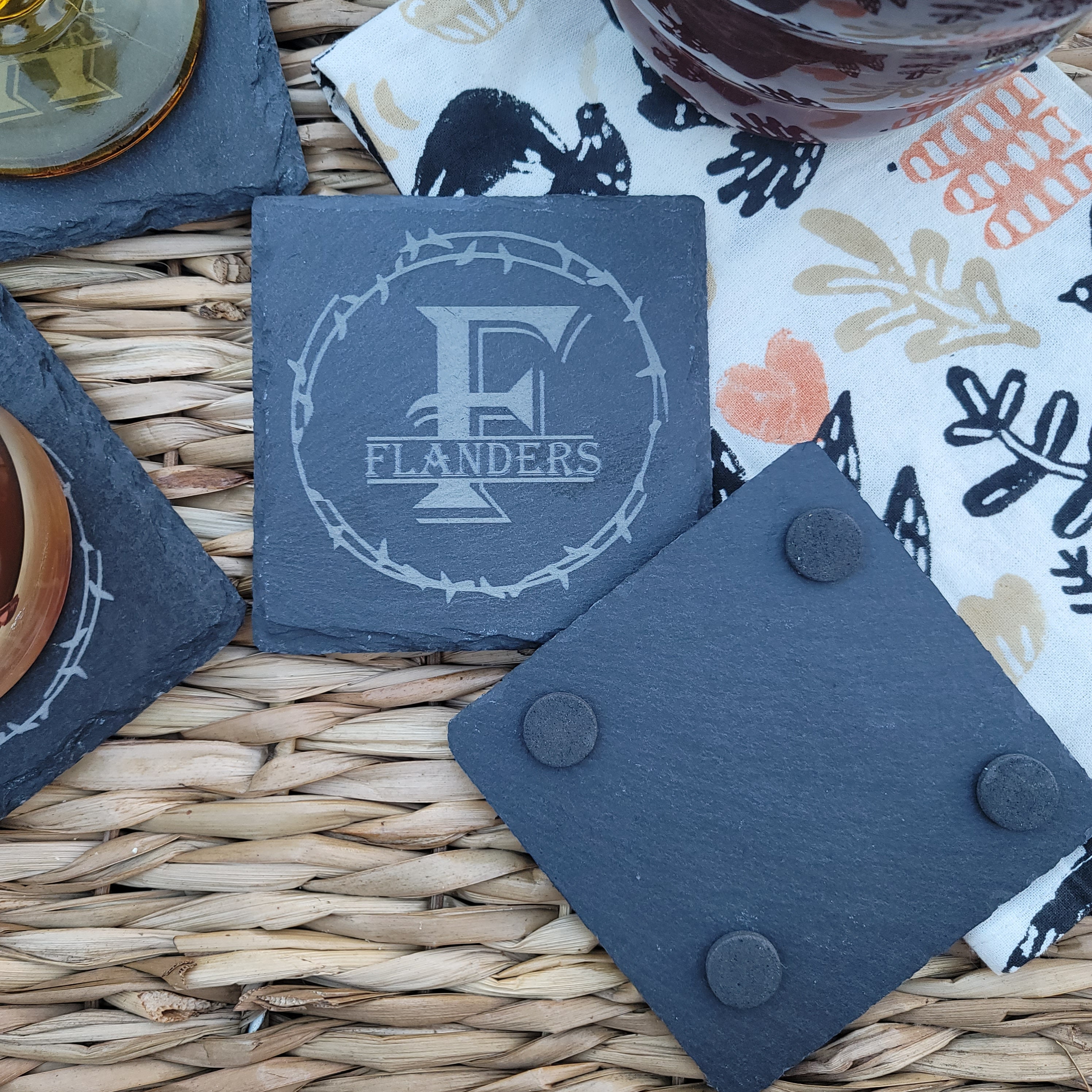 Personalized Stone Coasters, Custom Slate Coaster Sets, Personalized ...