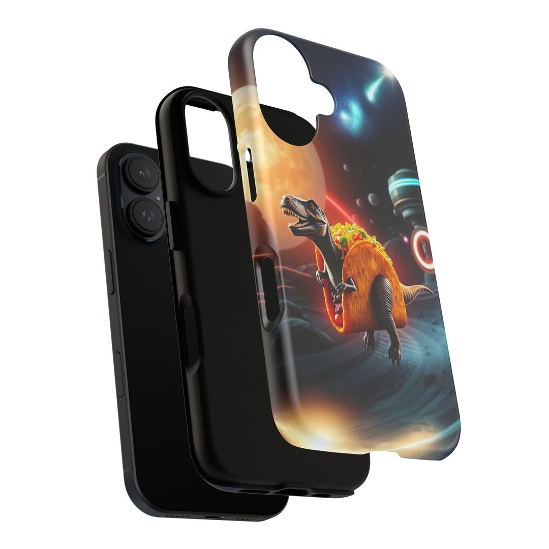 Dinosaur Taco Phone Case, Fun Space Dino Cover, Cute Gift for Kids ...