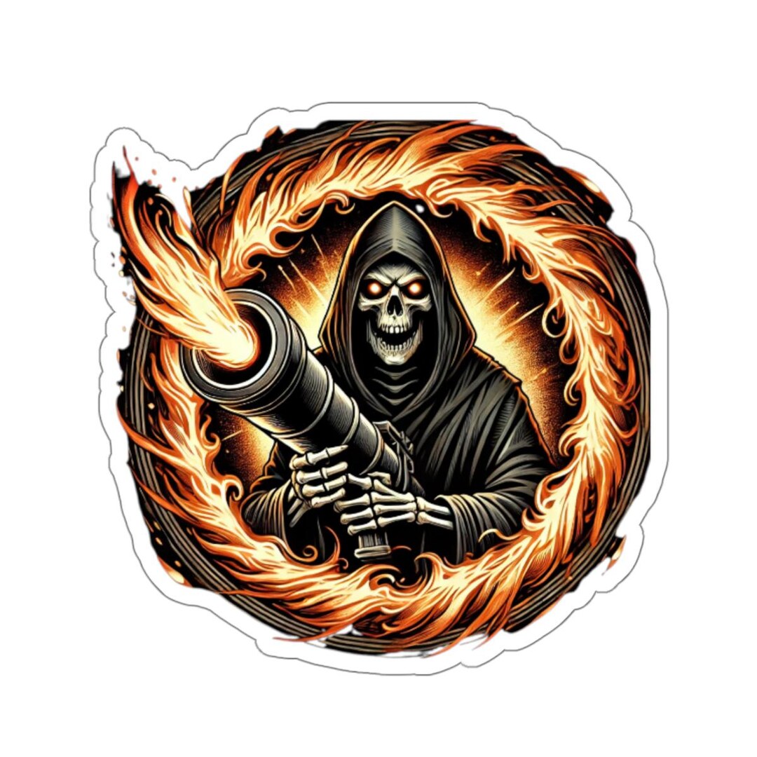 Grim Reaper Stickers, Death Decal, Halloween Decor, Gothic Vinyl ...