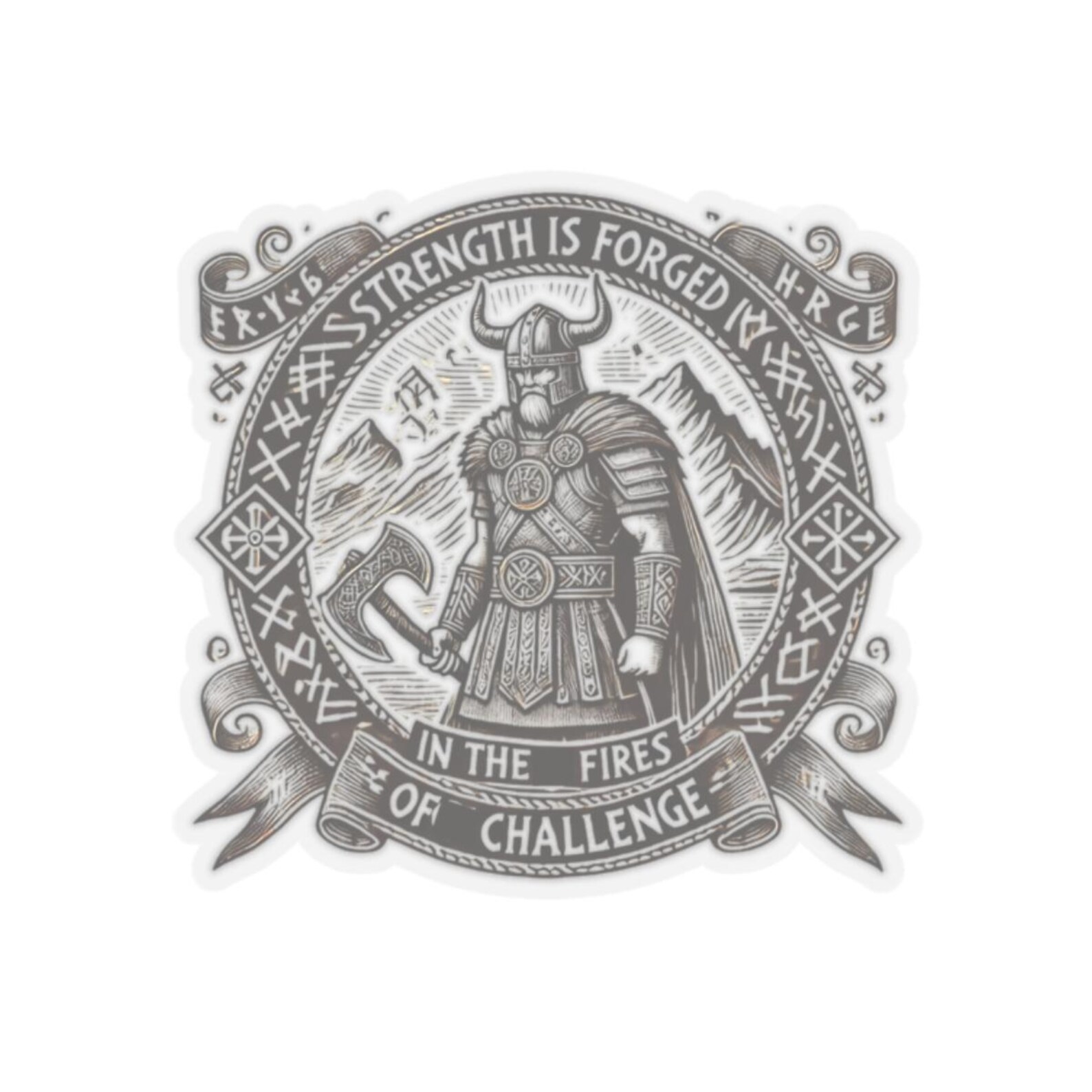 Viking Motivational Stickers, Norse Warrior Decals, Inspirational ...