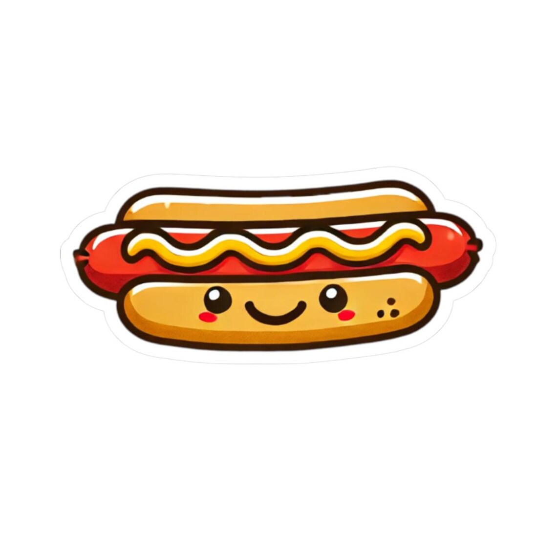 Cute Hot Dog Vinyl Sticker, Laptop Decal, Planner, Scrapbook - Etsy