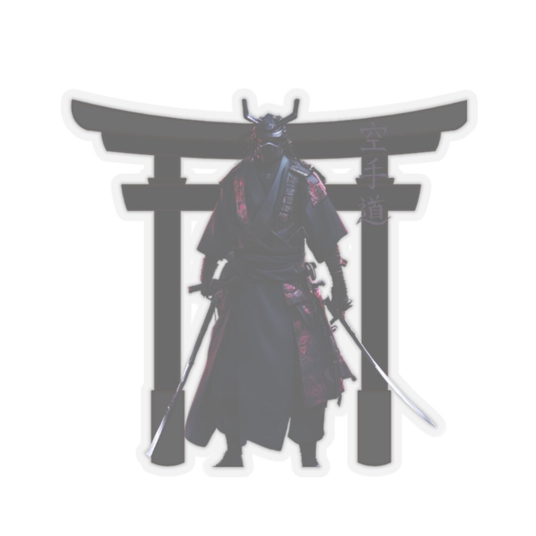 Cyberpunk Samurai in Tori Gate Kiss-cut Stickers - Etsy