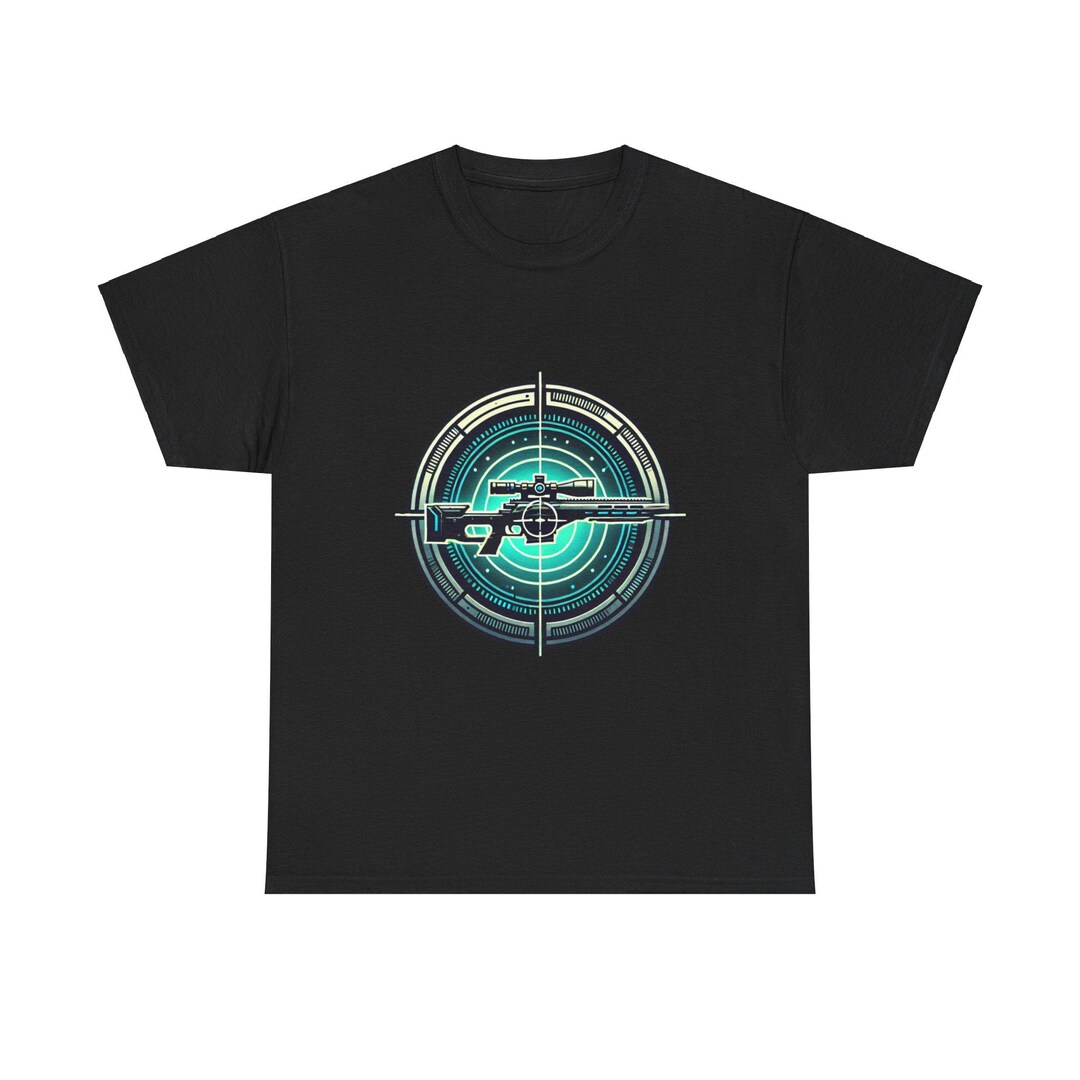 Sniper With Crosshair T-shirt, Military Shooter Tee, Army Marksmen ...