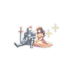 Knight and Princess Kiss-cut Sticker – Romantic Fairy Tale Decal - Etsy