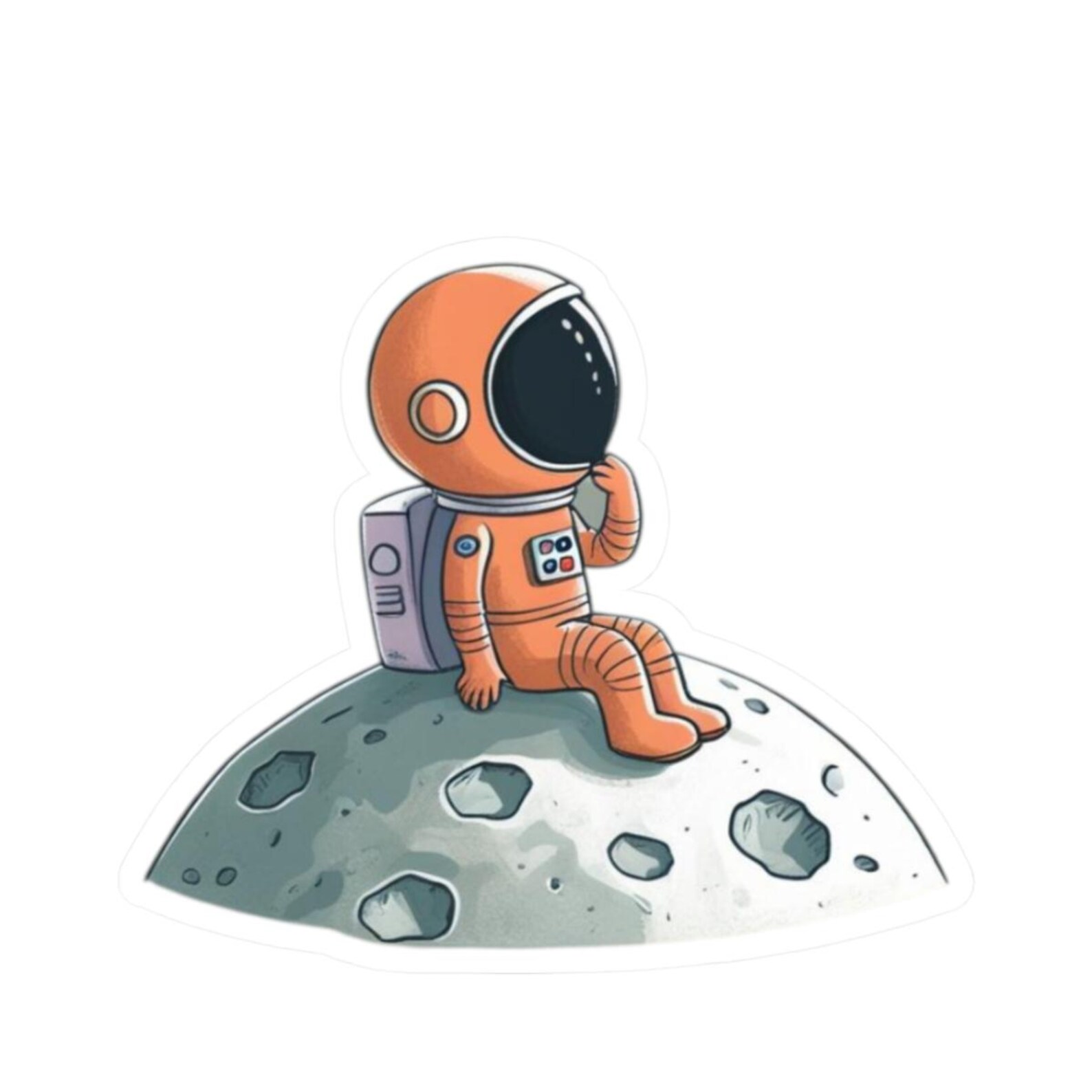 Cute Astronaut Vinyl Sticker, Space Lover Decal, Laptop Decoration - Etsy