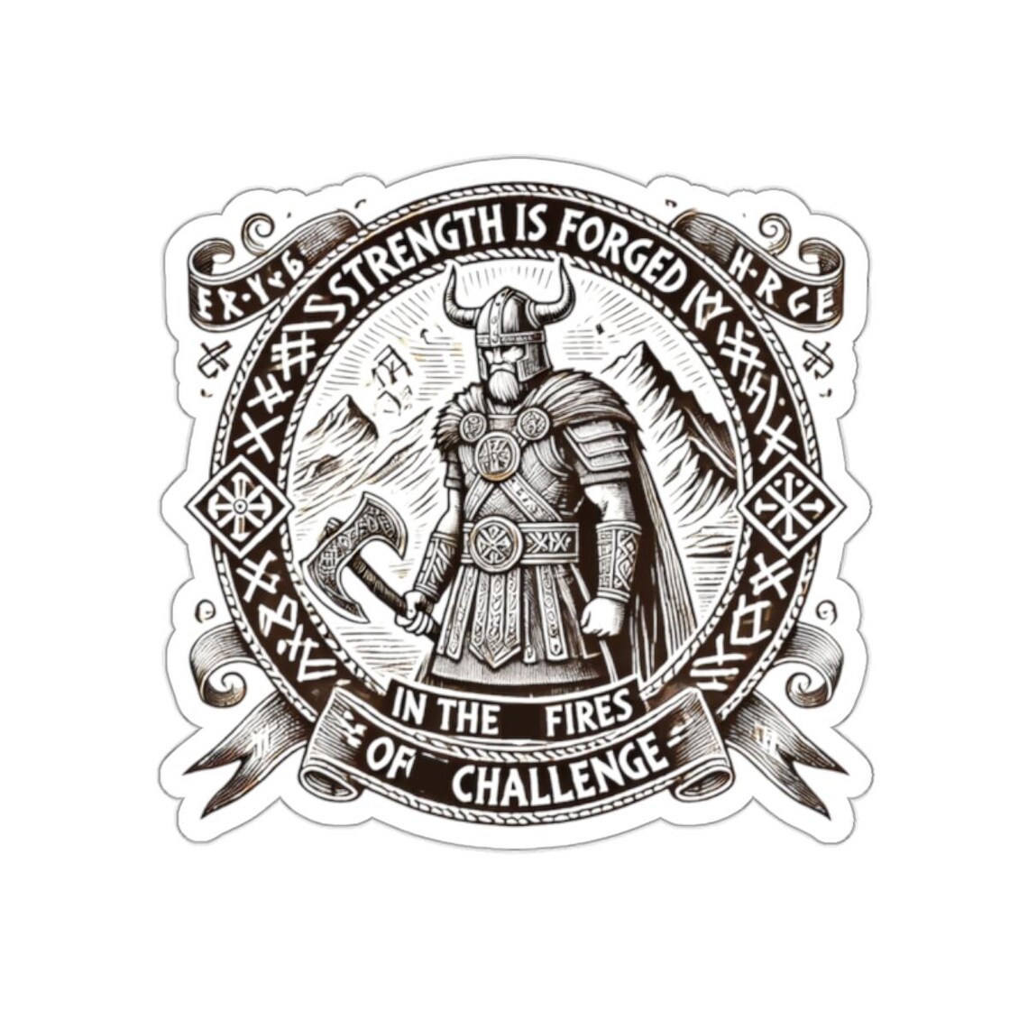 Viking Motivational Stickers, Norse Warrior Decals, Inspirational ...