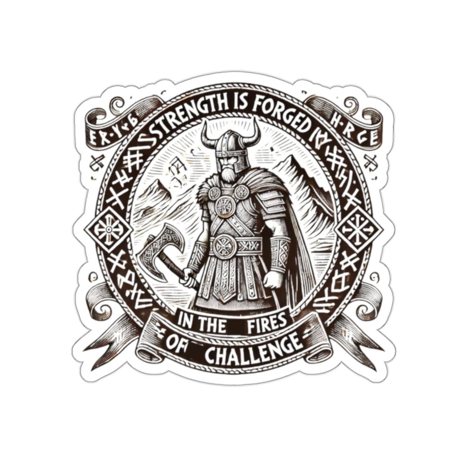 Viking Motivational Stickers, Norse Warrior Decals, Inspirational ...