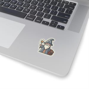 Cute Wizard Kiss-cut Sticker, Magical Decal for Laptops - Etsy