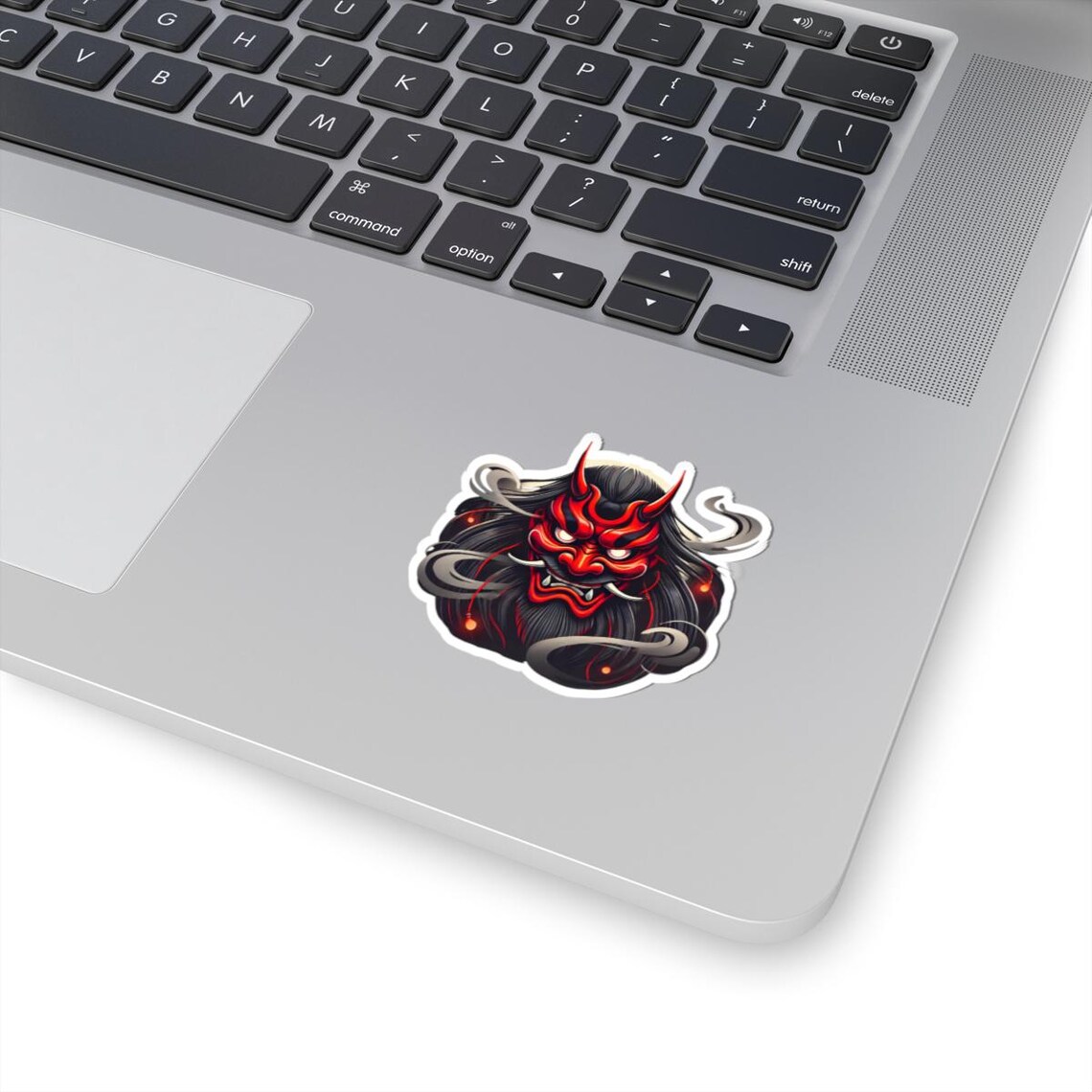 Oni Mask Kiss-cut Stickers, Japanese Demon Face Decals, Laptop Decals ...