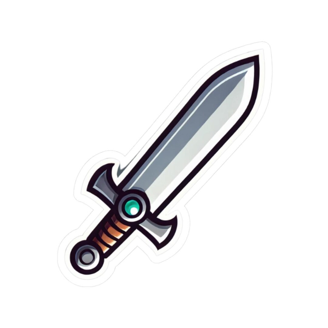 Cartoonish Sword Stickers, Fun Cute Decals, Fantasy Sword Sticker Pack ...