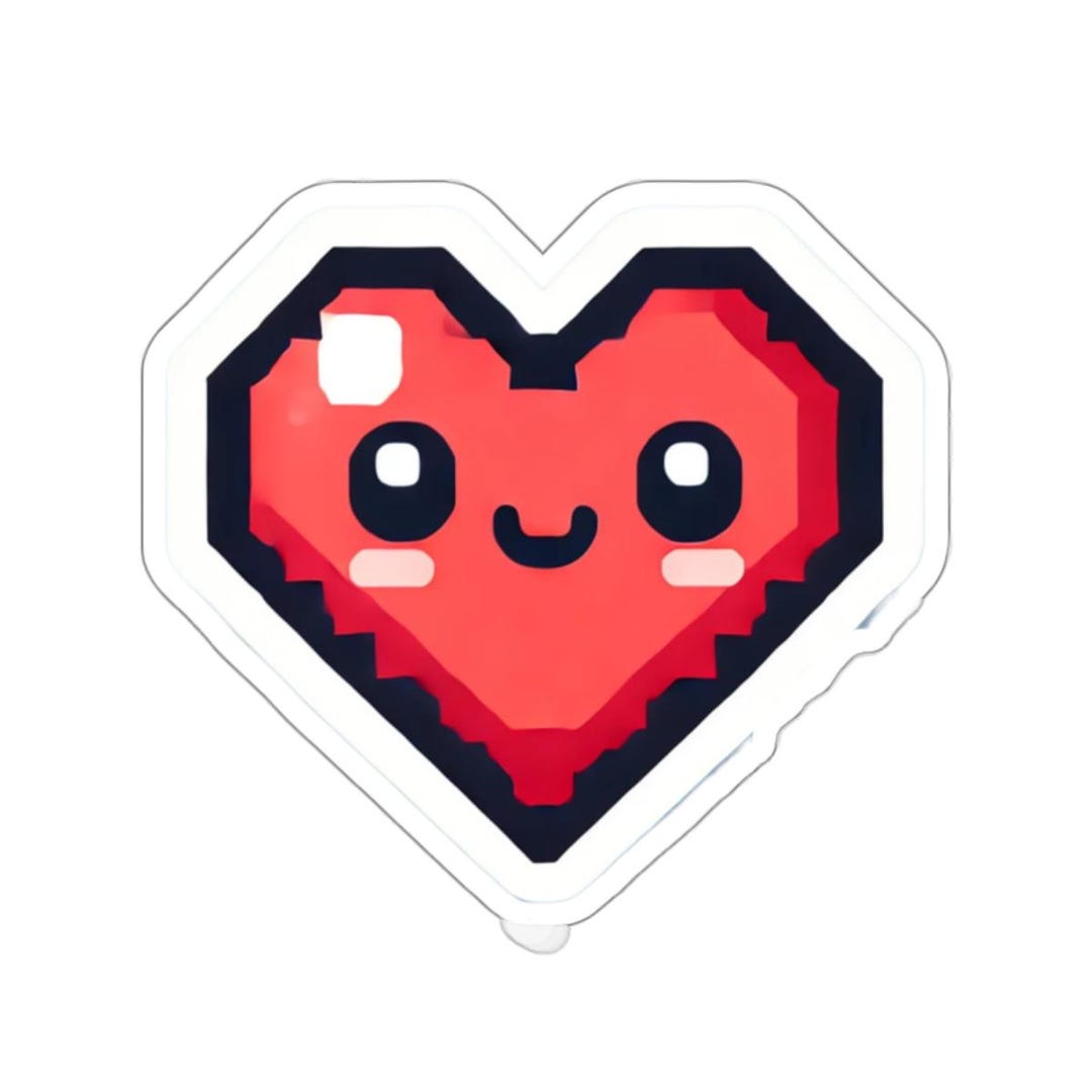 Video Game Heart Kiss-cut Stickers, Gamer Heart Decal, Gaming Love ...