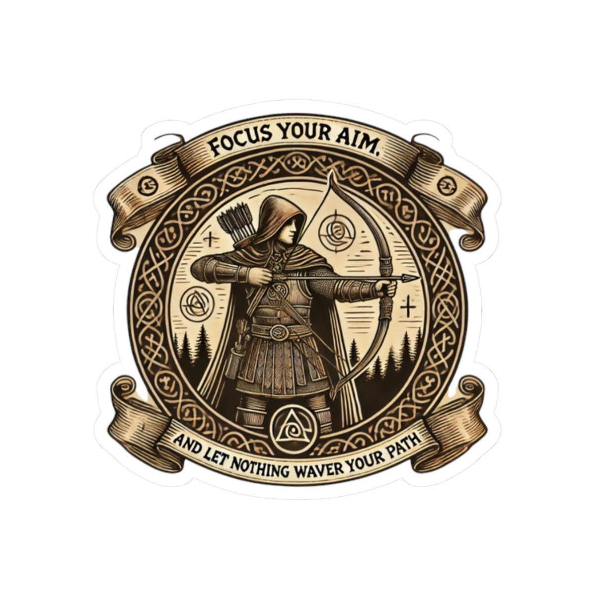 Archer Kiss-cut Stickers, Motivational Phrase, Unique Laptop Decal ...