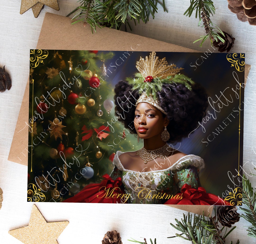 Melanated Christmas Cards/ African American Christmas Cards/ - Etsy