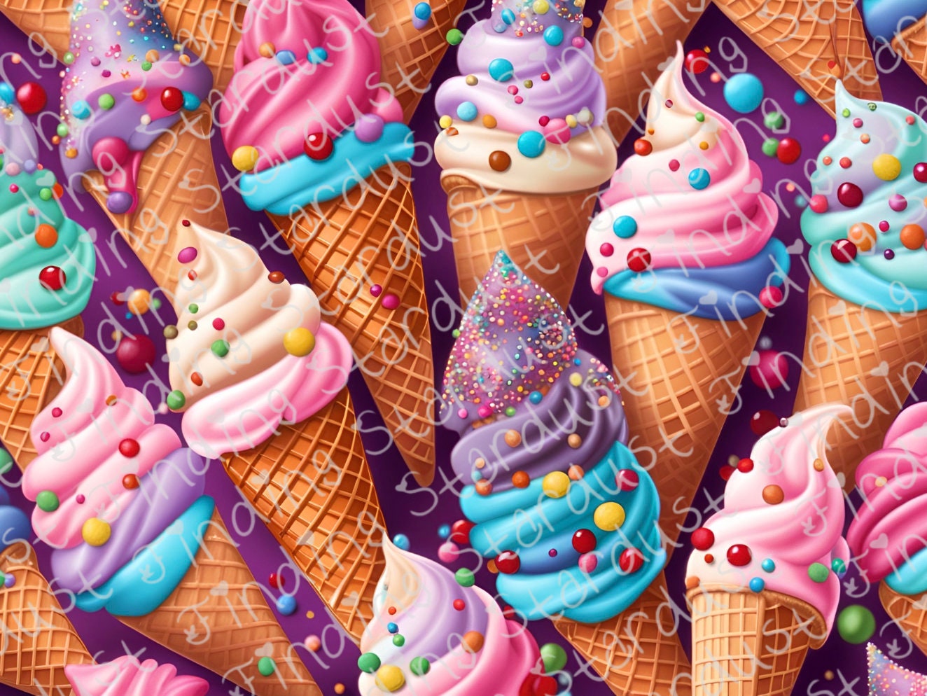 Ice Cream Pattern Design *TWO DESIGNS* - Etsy