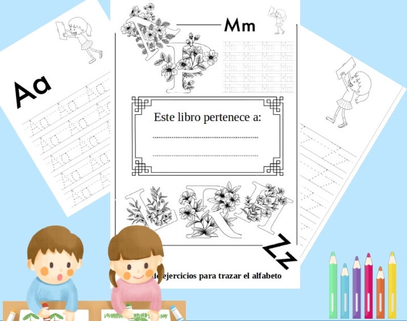 Pintar Letras Para Niños Y Hojas De Trabajo Para Aprender a Escribir ...