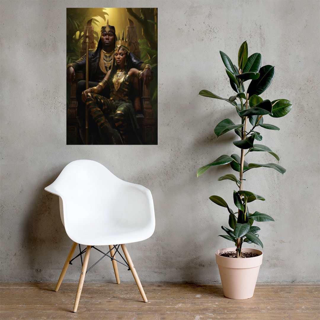 King and Queen Wall Art King and Queen Throne Glow - Poster Print - Etsy