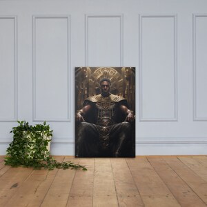 Black King Art King Throne - Canvas Print - Etsy