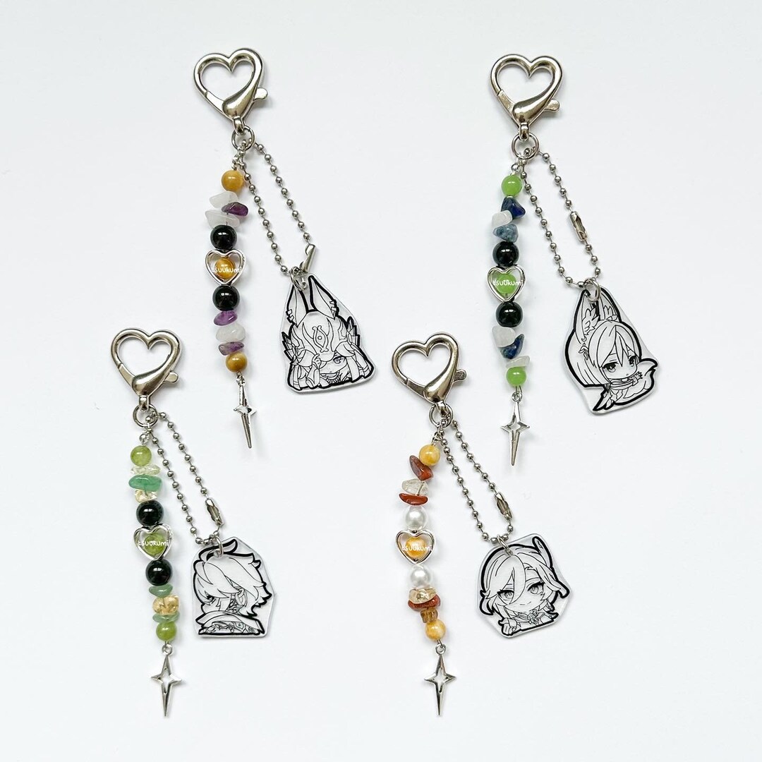 Cyno/tighnari/alhaitham/kaveh Beaded Keychains, Genshin Impact - Etsy UK