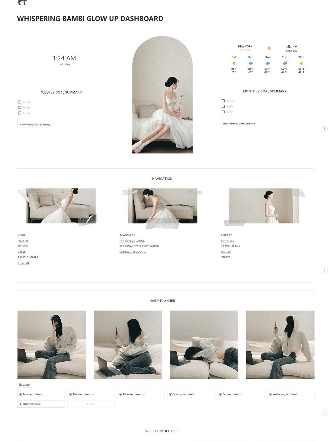 Ultimate Glow up Notion Template - Etsy