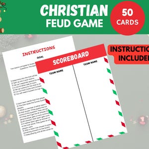 Christian Christmas Family Feud Game, Christmas Friendly Feud Game ...