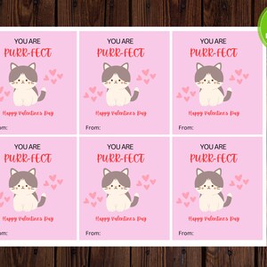Printable Cat Valentine's Day Cards for Kids Kitten Valentine Card ...