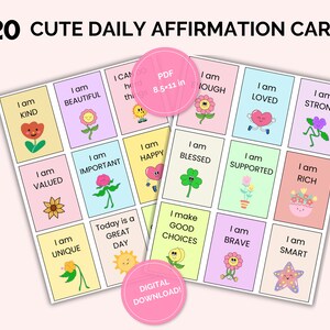 Printable Positive Affirmation Cards for Kids to Build Self Esteem ...