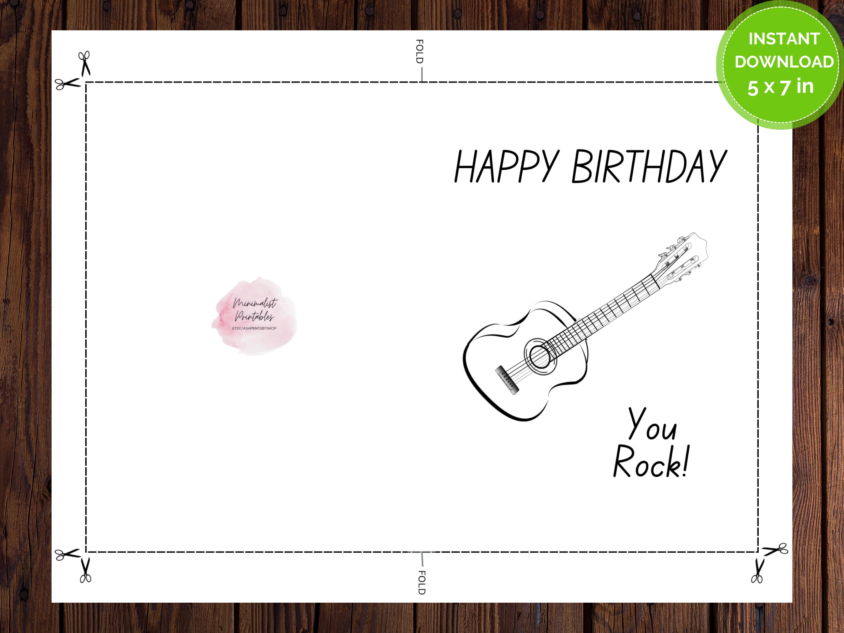 Guitar Birthday Card | Musical Birthday Card | Punny Birthday Card ...