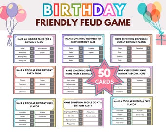 Birthday Friendly Feud Game | Birthday Family Feud-style Game ...