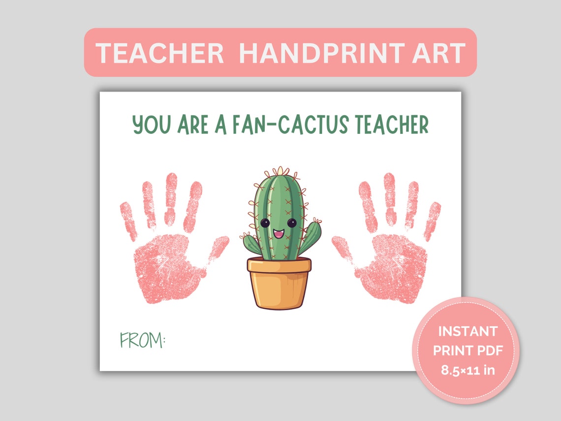 Teacher Appreciation Handprint Primary Teacher Gift, End of School Year ...