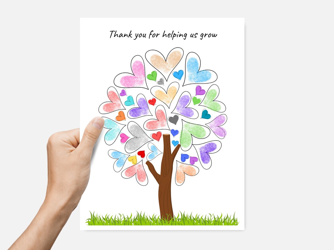 Thumbprint Tree, Fingerprint Art Crafts, Fingerprint Tree, Teacher ...