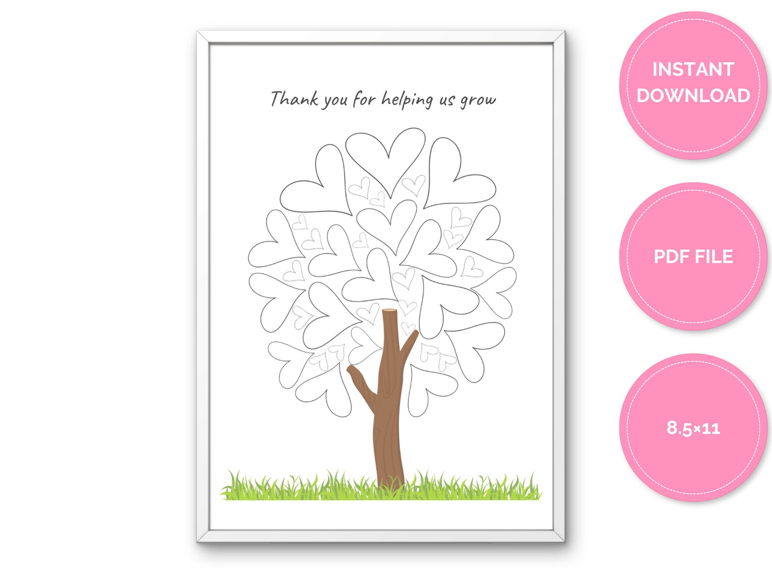 Fingerprint Thumbprint Class Tree, Printable Personalized End of School ...