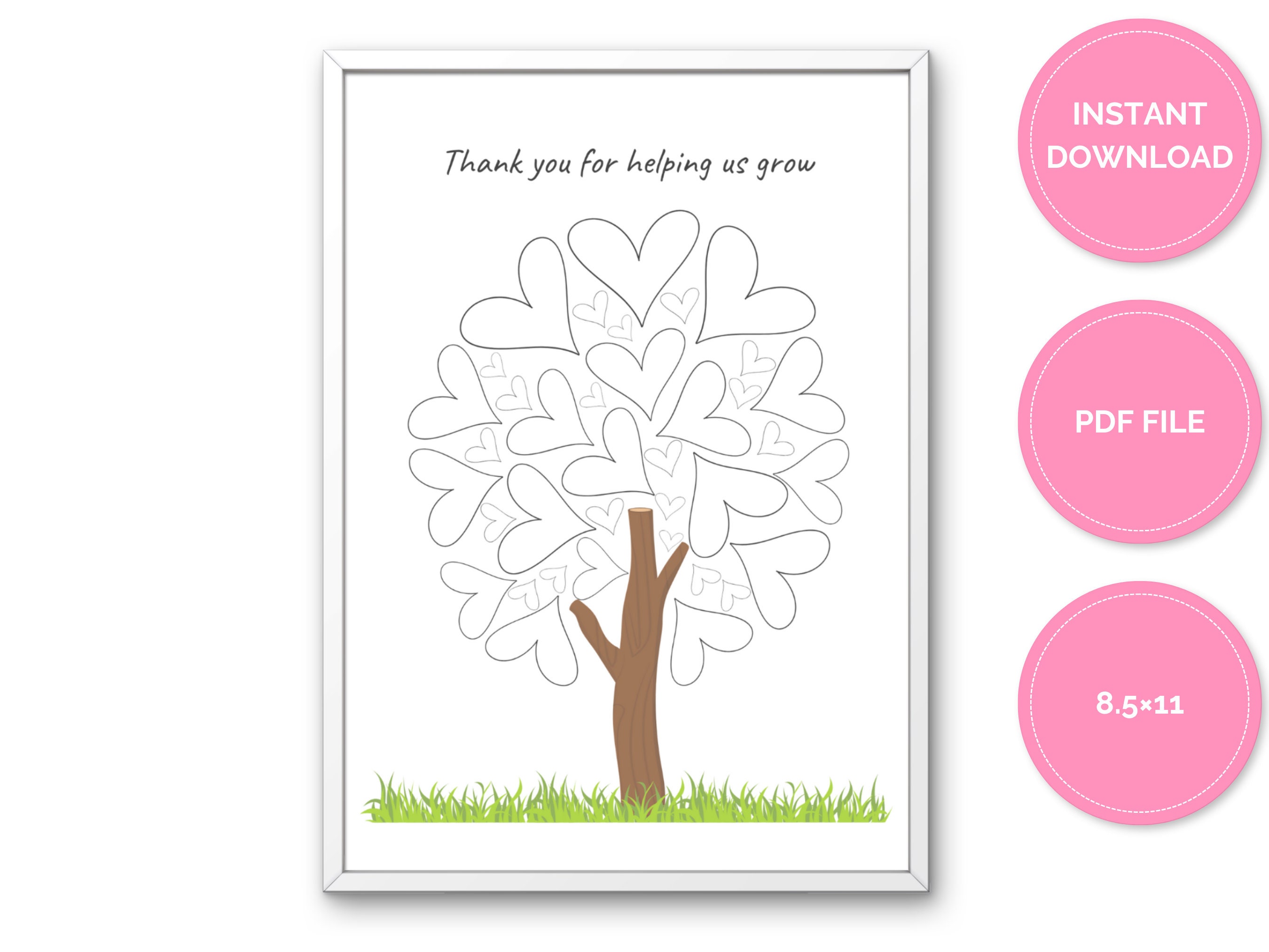 Fingerprint Thumbprint Class Tree, Printable Personalized End of School ...