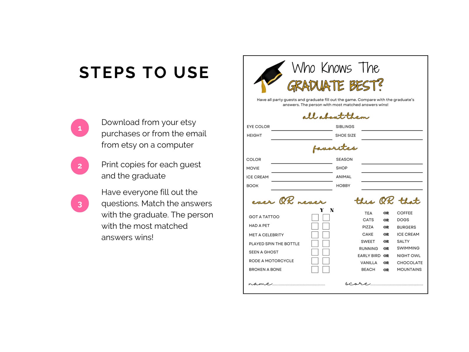 How Well Do You Know the Graduate, Who Knows the Graduate Best, Who ...