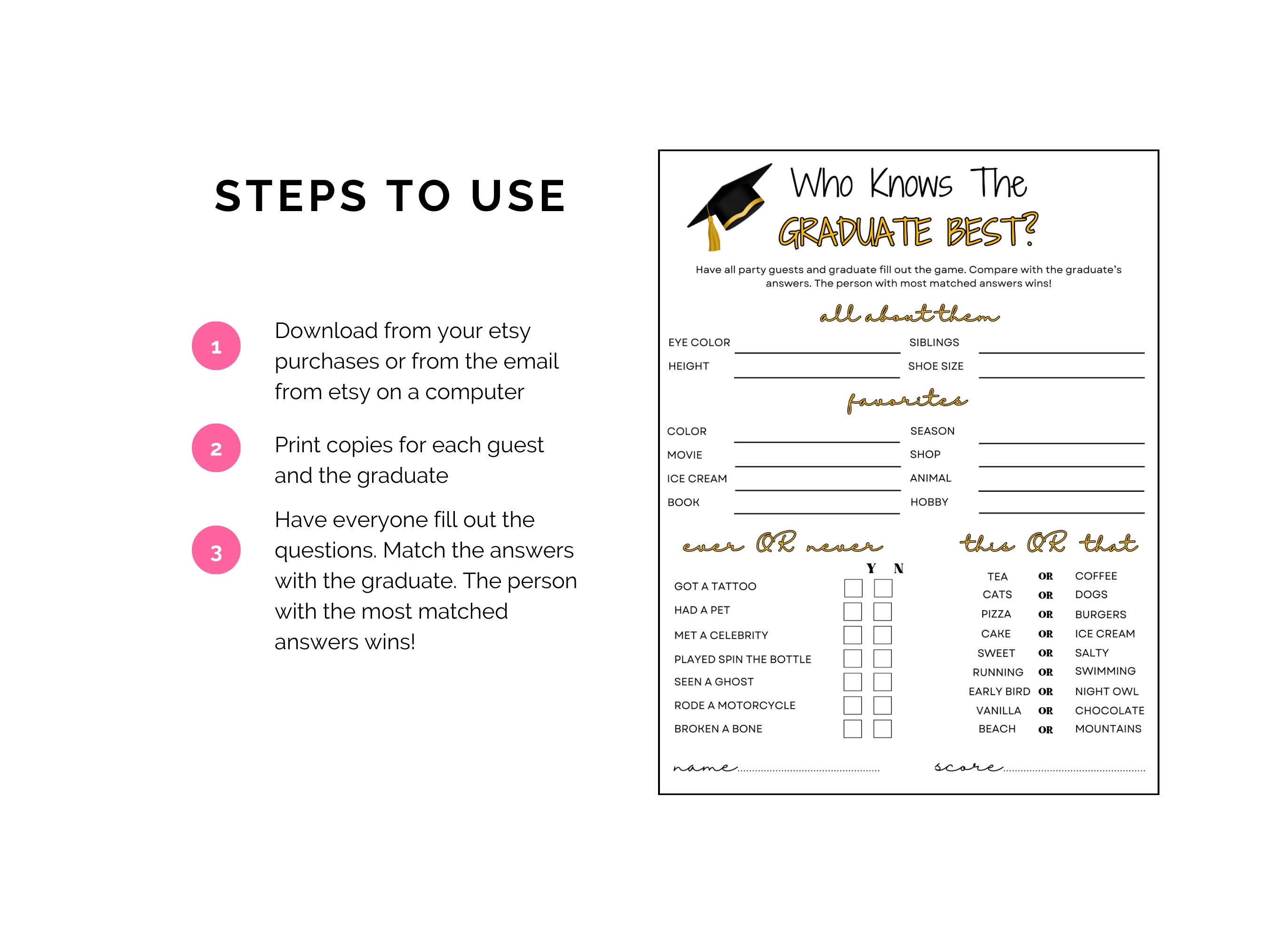 How Well Do You Know the Graduate, Who Knows the Graduate Best, Who ...