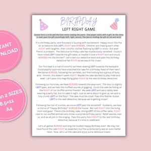 Left Right Game Birthday, Pass the Prize Game Birthday, Pass the Gift ...