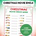 Christmas Movie Emoji Pictionary Game Printable Xmas Movie Guessing ...